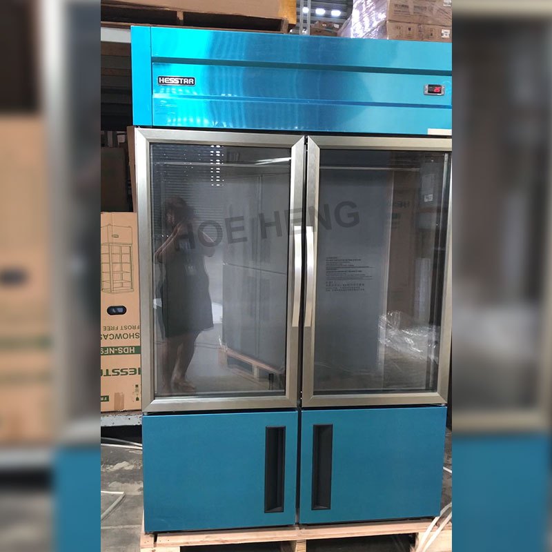 (NEW) Hesstar HVRR-100DG4 Stainless Steel 4 Door Meat Hanging Display ...