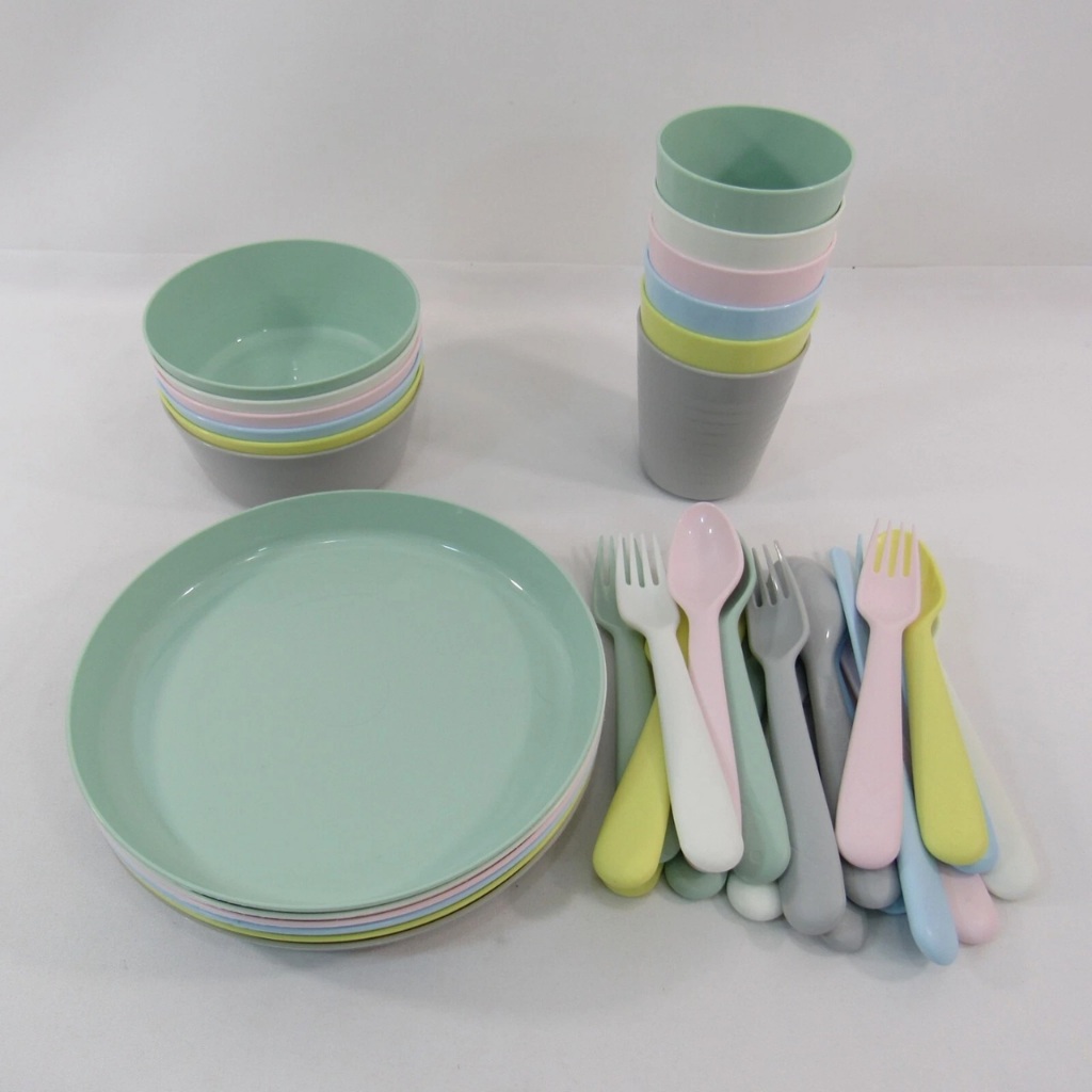 KALAS Children Dining Cutlery Sets Mixed Colours Plate/Bowl/Mug/Cutlery ...