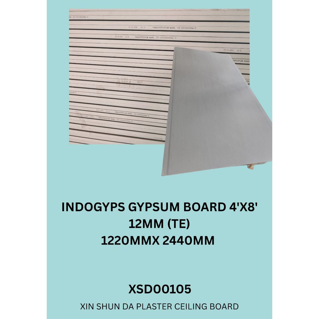 INDOGYPS GYPSUM BOARD 4'X8' 12MM (TE) | Shopee Malaysia