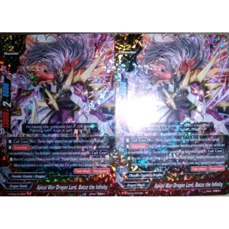 Buddyfight English Apical War Dragon Lord,Batzz the Infinity | Shopee Malaysia