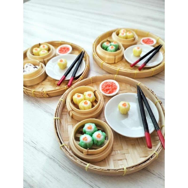 Handmade Polymer clay Dim Sum set Magnet/Decoration | Shopee Malaysia