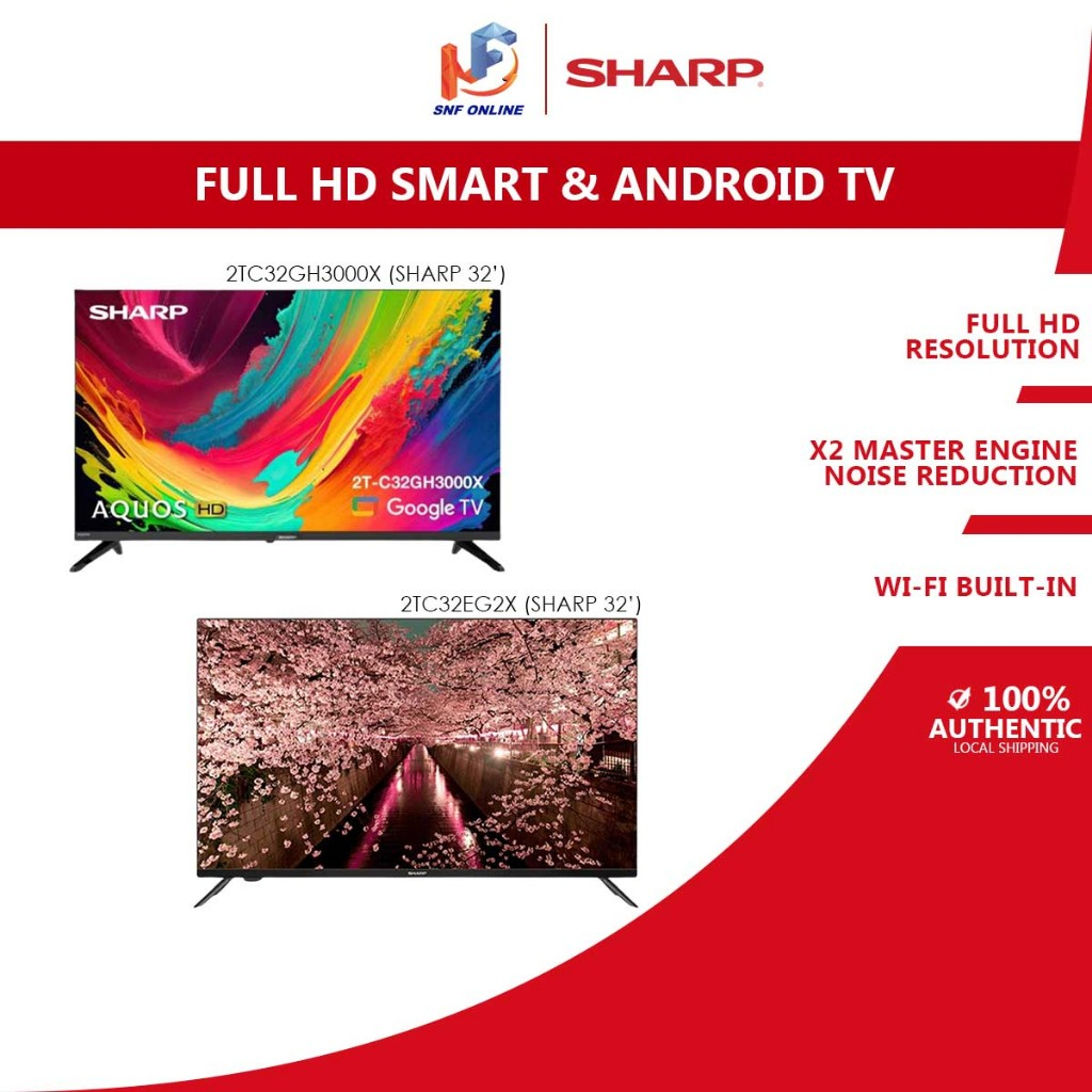 Sharp Full HD Android TV (32”) 2TC32BG1X 2TC32EG2X / 2T-C32GH3000X ...