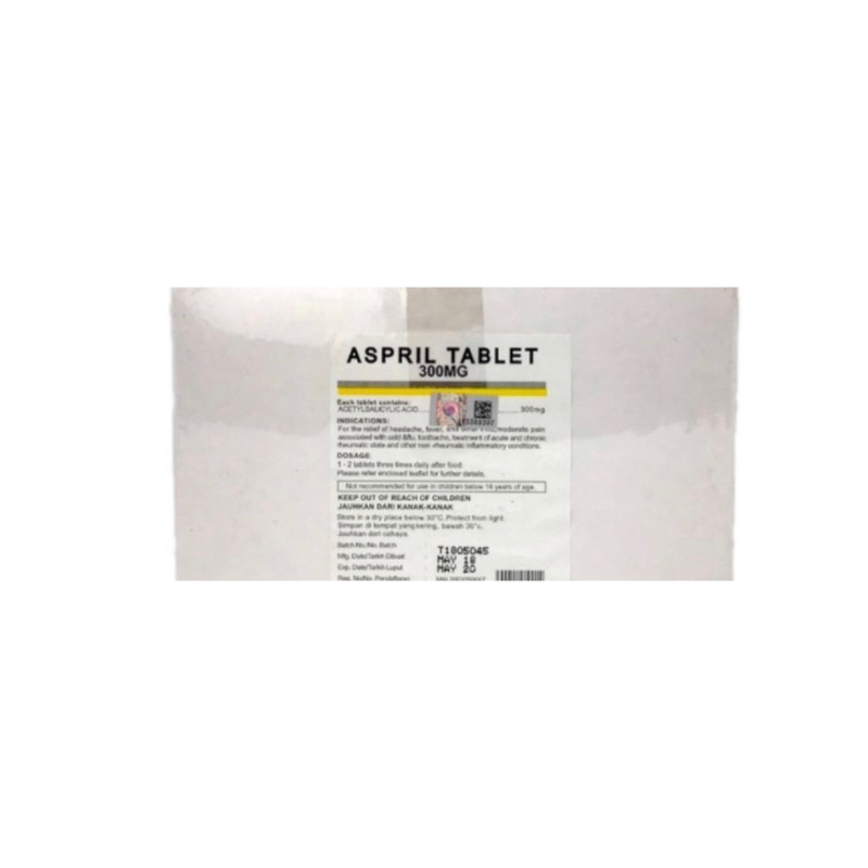 Aspril tablet 300mg 10s (similar to aspirin) | Shopee Malaysia