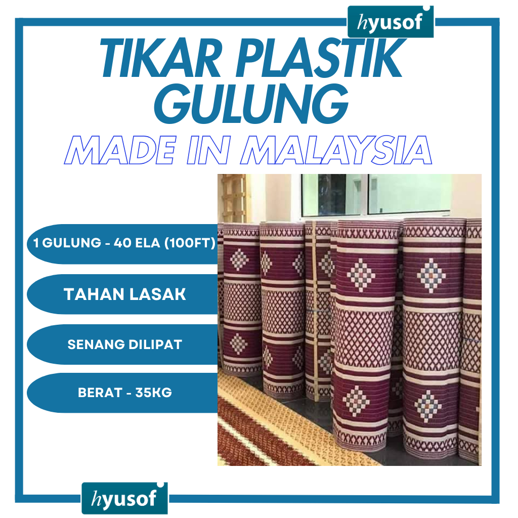 (HOSL) | 3FT x 100 FT | Tikar Plastik Gulung | Tikar Plastik Picnic ...