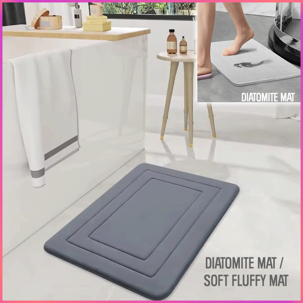 Japan Diatomite Mud Mat / Soft Fluffy Mat / Anti-Slip Fast Absorbent ...