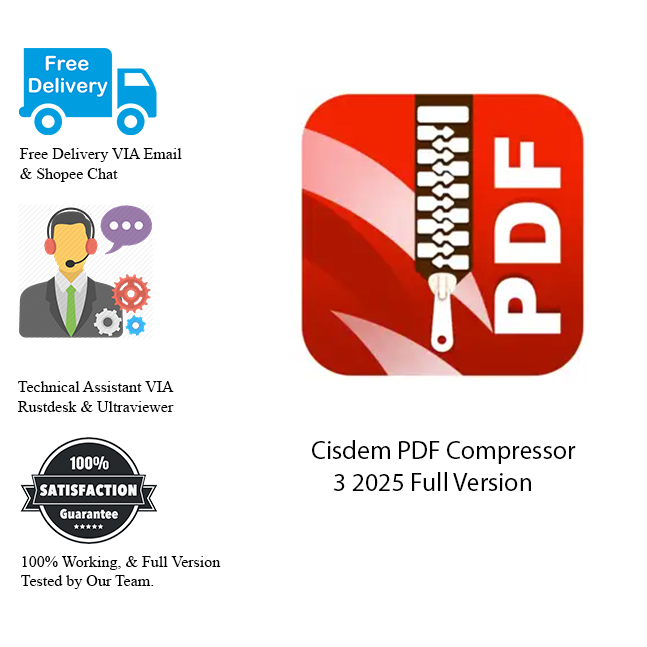 Cisdem PDF Compressor 3 2025 Full Version | Shopee Malaysia