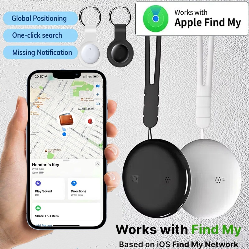 Mini GPS Locator AntiLost Alarm Wallet Keychain Smart Tag GPS Tracker ...