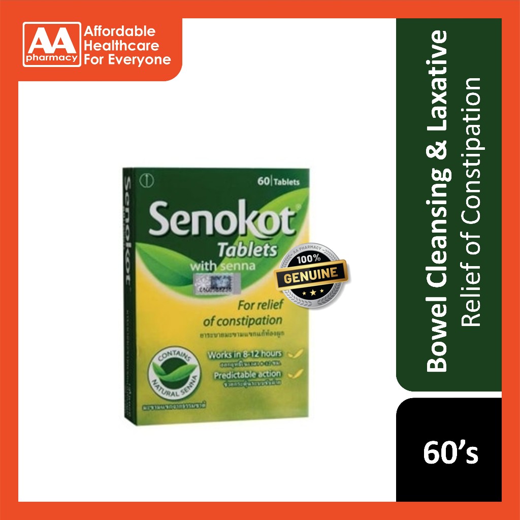Senokot (with Senna) Tablet 60's (For Relief of Constipation) | Shopee ...