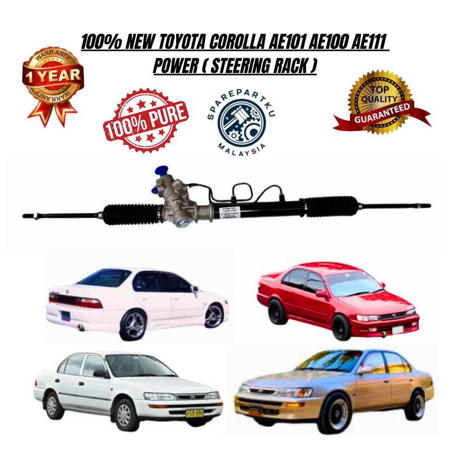 100% NEW TOYOTA COROLLA AE101 AE100 AE111 POWER (STEERING RACK) 1 TAHUN ...