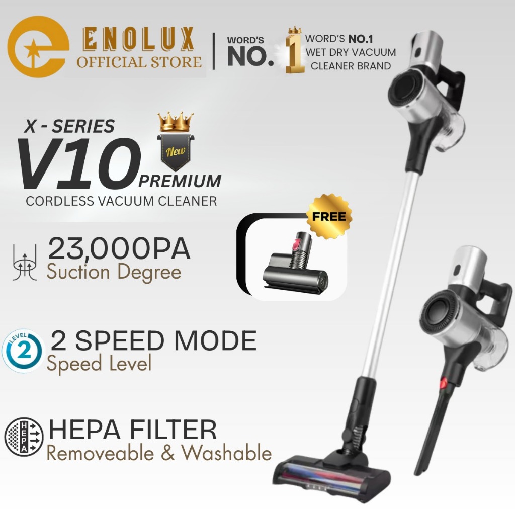 Enolux V10 PRO Cordless Vacuum Cleaner For Home Of Office | Shopee Malaysia
