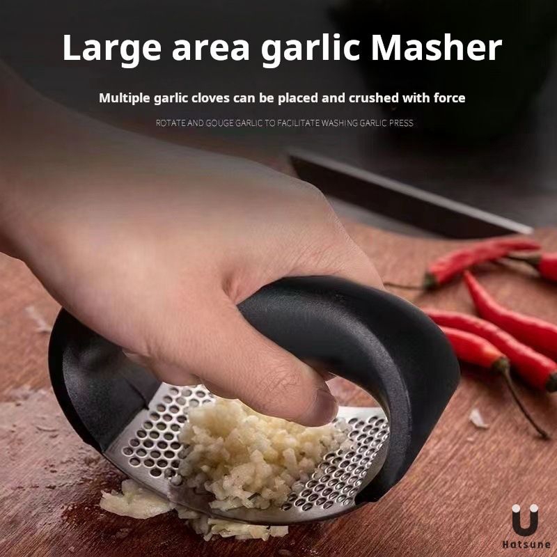 Stainless Steel Garlic Masher Garlic Presser Masher Manual Crusher ...