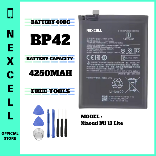 NEXCELL Bateri Serasi untuk Xiaomi Mi 11 Lite BP42 Battery Bateri ( 4250mAh ) | Shopee Malaysia