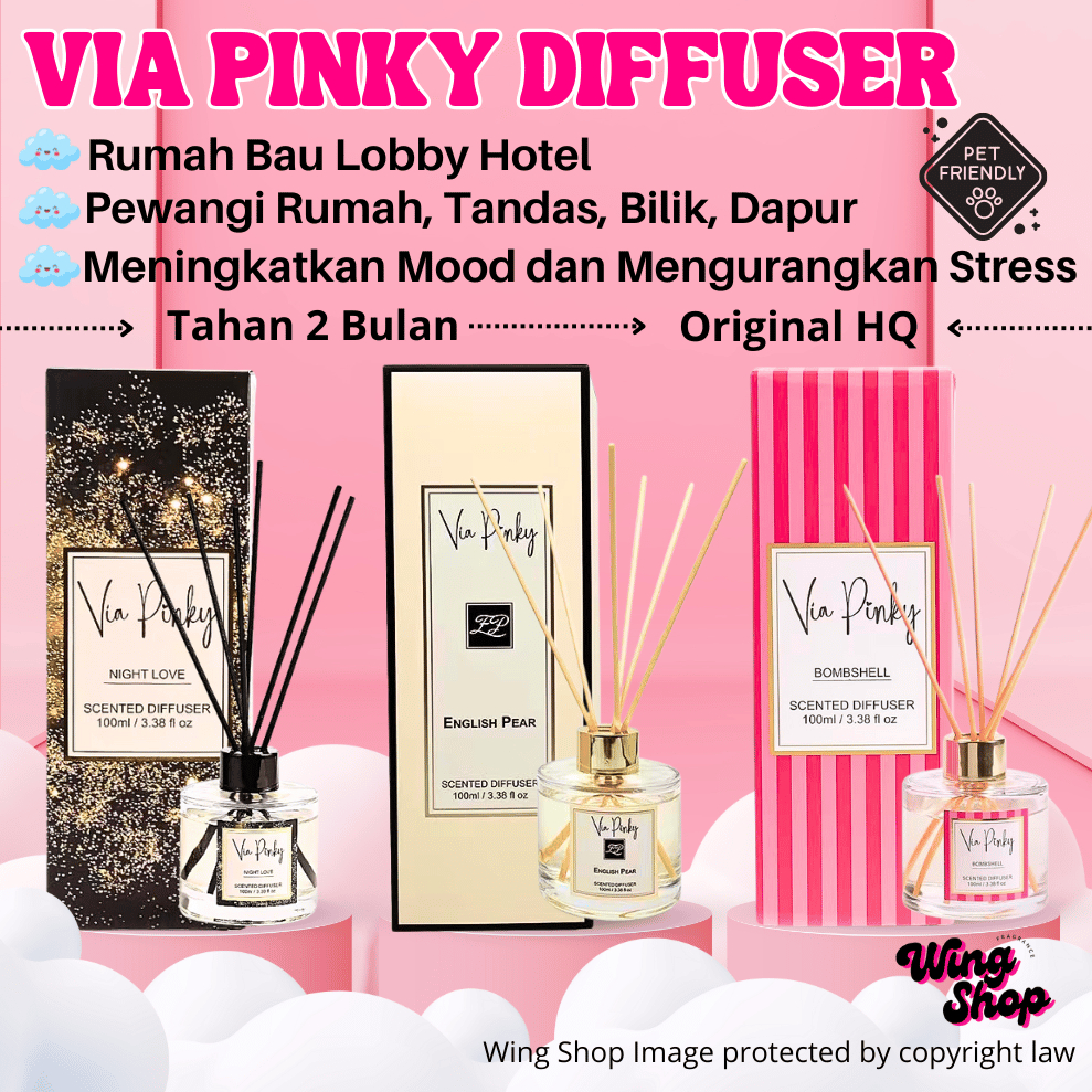 Home Diffuser Via Pinky Diffuser Air Freshener Pewangi Rumah Perfume ...