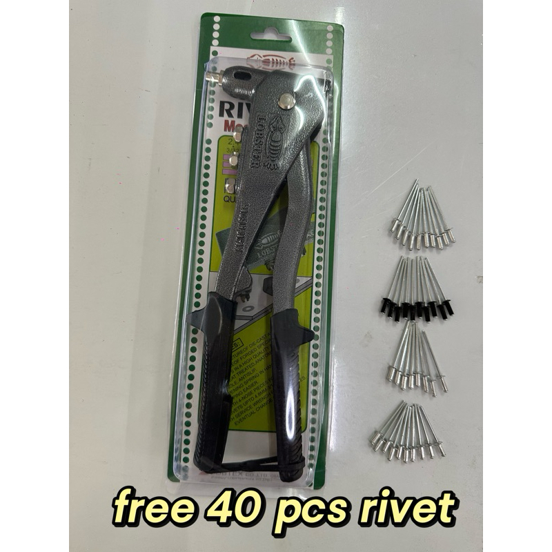 XY FITTING - 100% ORIGINAL HEAVY DUTY LOBSTER Hand Riveter Kit RIVET ...