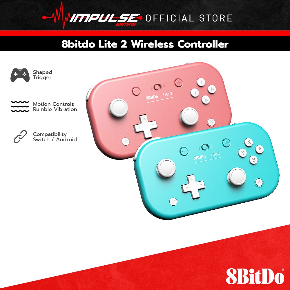 8BitDo Lite 2 Bluetooth Gamepad - Pink, Turquoise (for Nintendo Switch, Android) | Shopee Malaysia