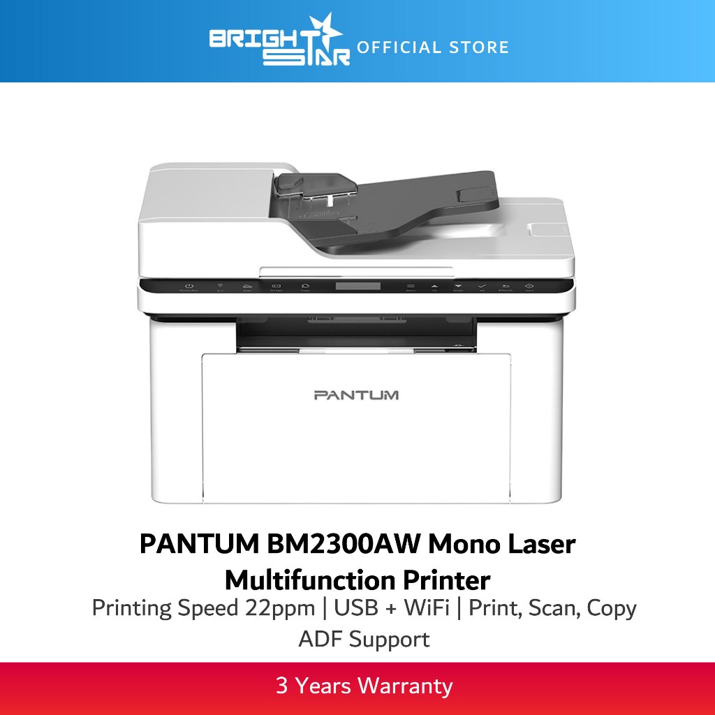 PANTUM BM2300AW Mono Laser Multifunction Printer (Free TL-C2310H Toner ...