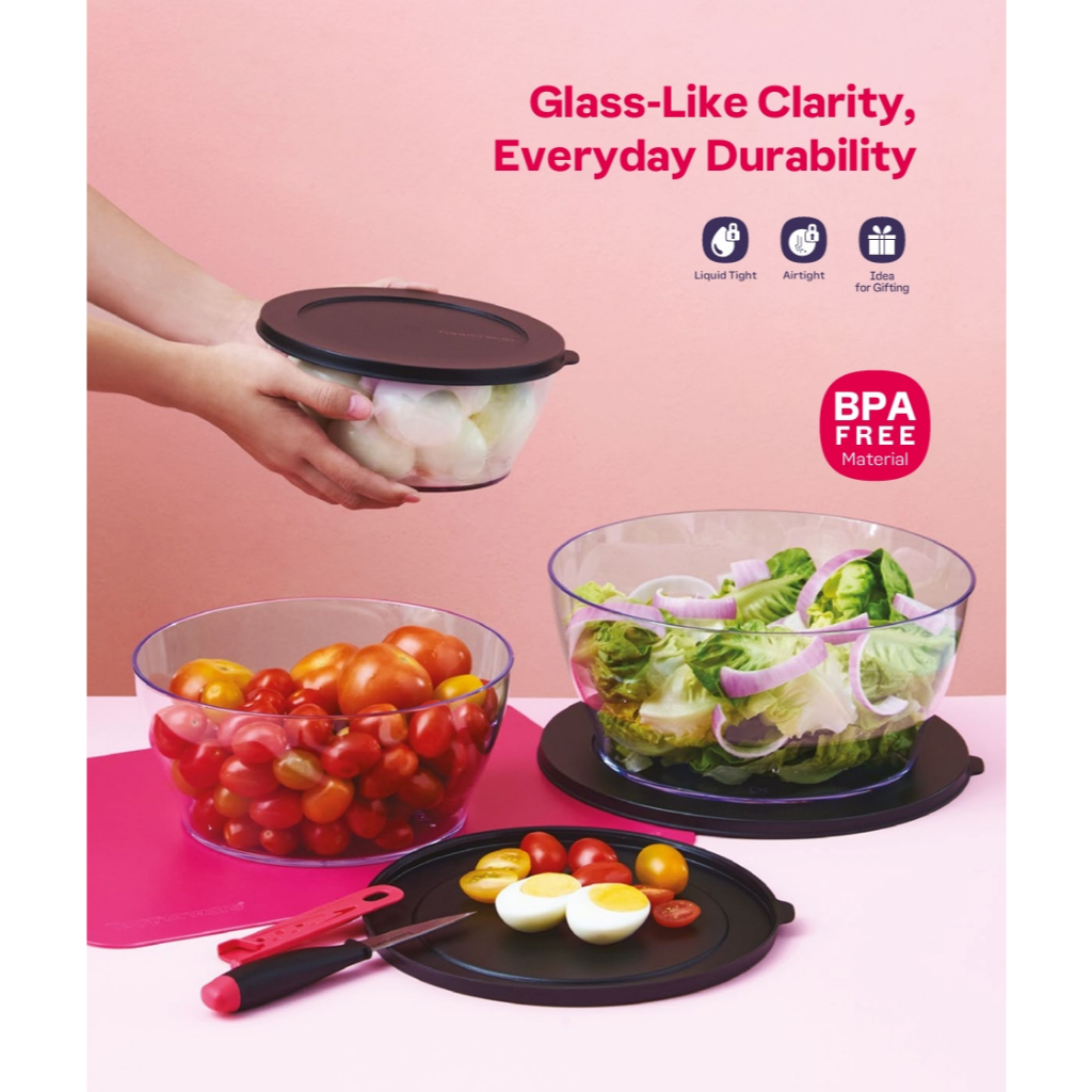 Clear Bowl | Tupperware Brands PREMIUM Clear Food Container | Shopee ...