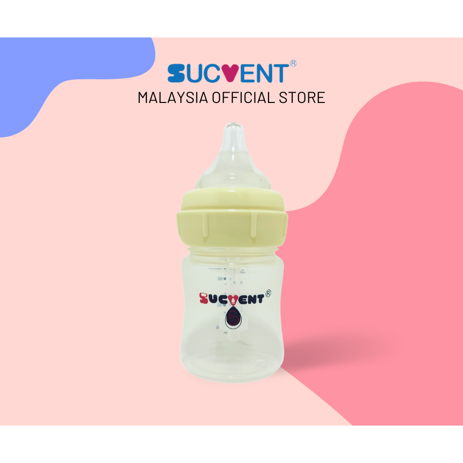 SucVent Wide Neck Anti-Colic 120ML PP Baby Milk Bottle | Shopee Malaysia