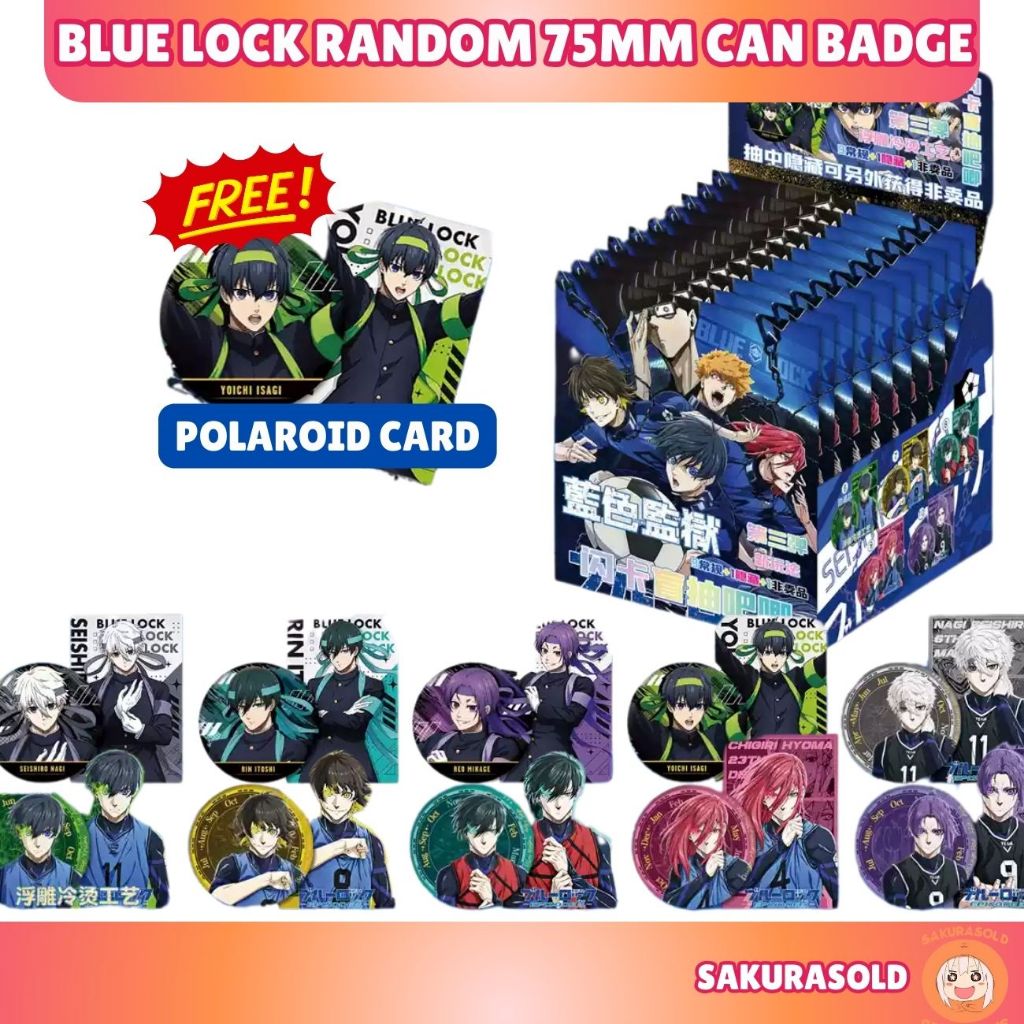 Blue Lock Can Badge Blue Lock Anime 75mm Pin Badge Blue Lock Card Nagi ...
