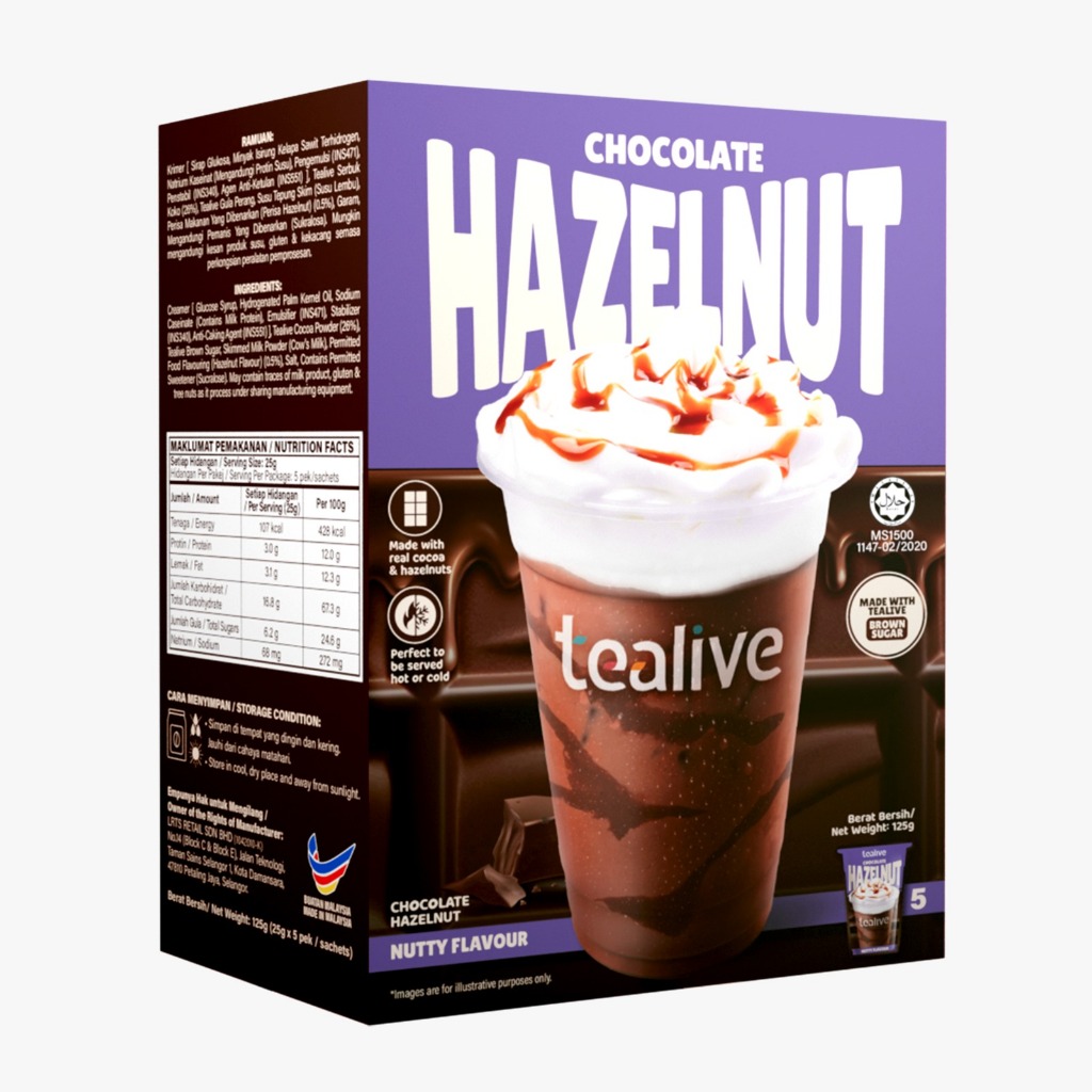 Tealive Hazelnut Chocolate 5s x 25g | Shopee Malaysia