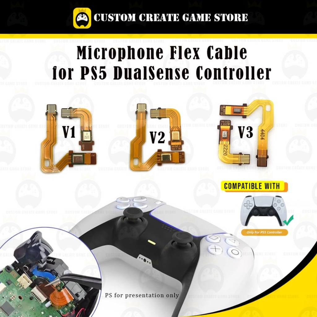 PS5 DS5 V1 V2 V3 Wireless Controller Microphone Flex Cable for PS5 Dual ...