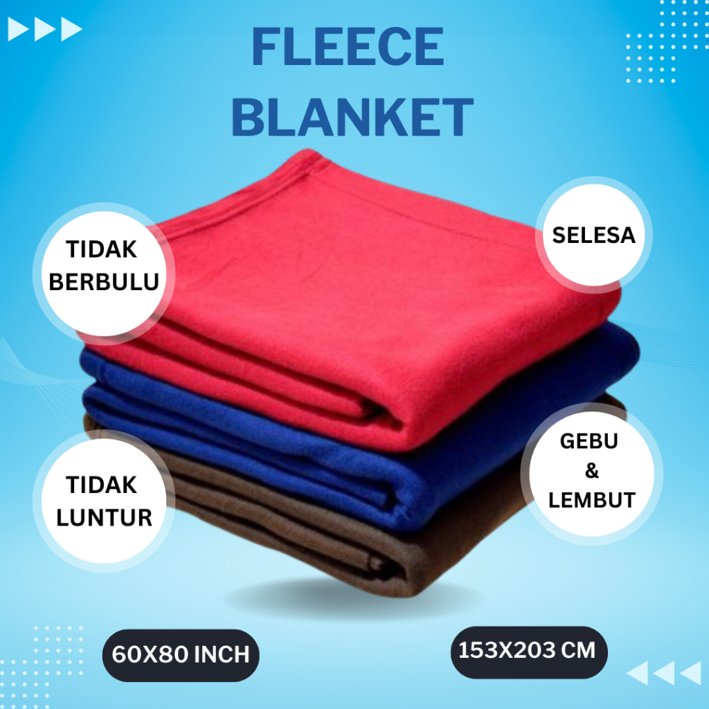 SELIMUT SINGLE SIZE FLEECE BLANKET / FLEECE BLANKET SINGLE SIZE ...