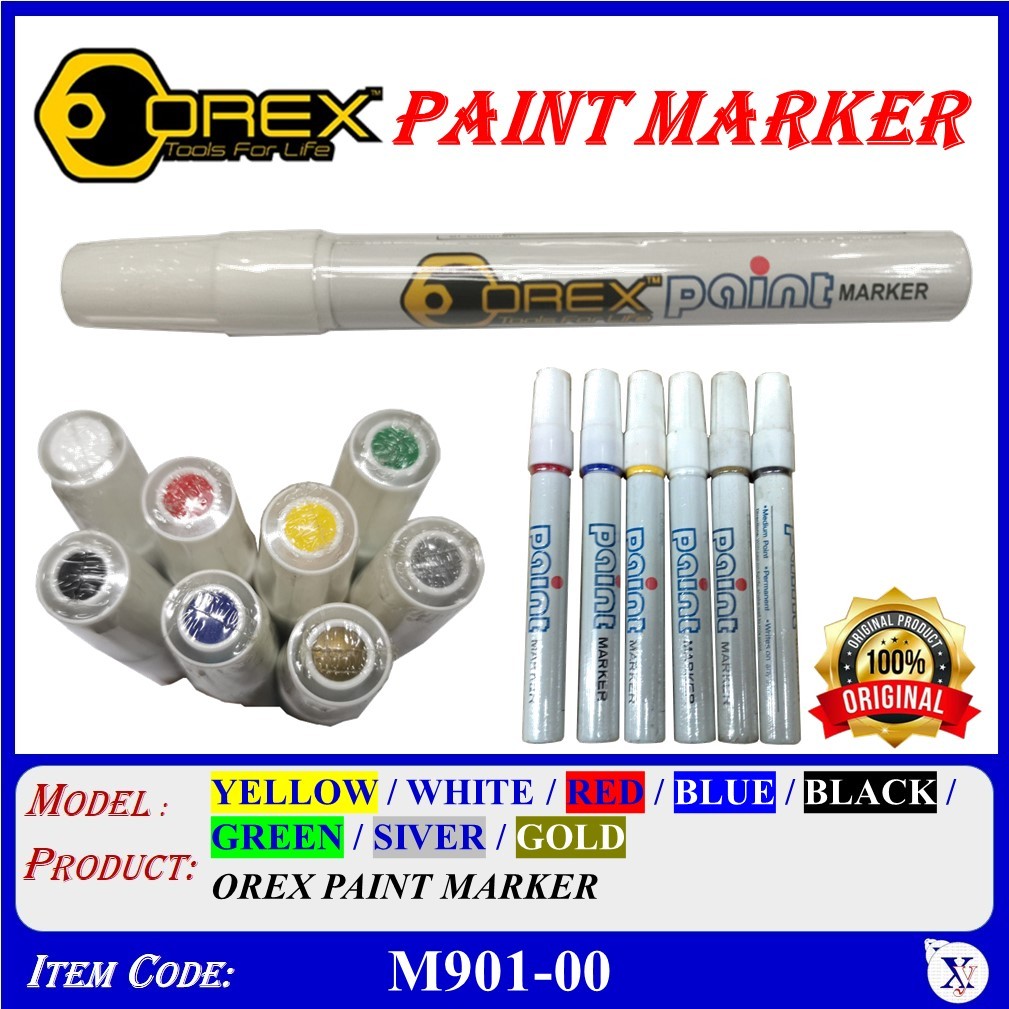 (YELLOW / WHITE / RED / BLUE / BLACK / GREEN / SIVER / GOLD) OREX PAINT ...