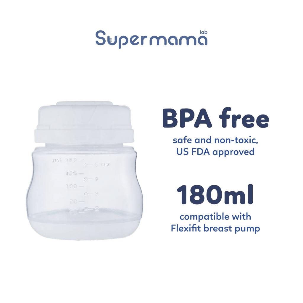 Supermama Lab Breast Milk Storage Bottle | BPA free | Solid Lid | Botol ...