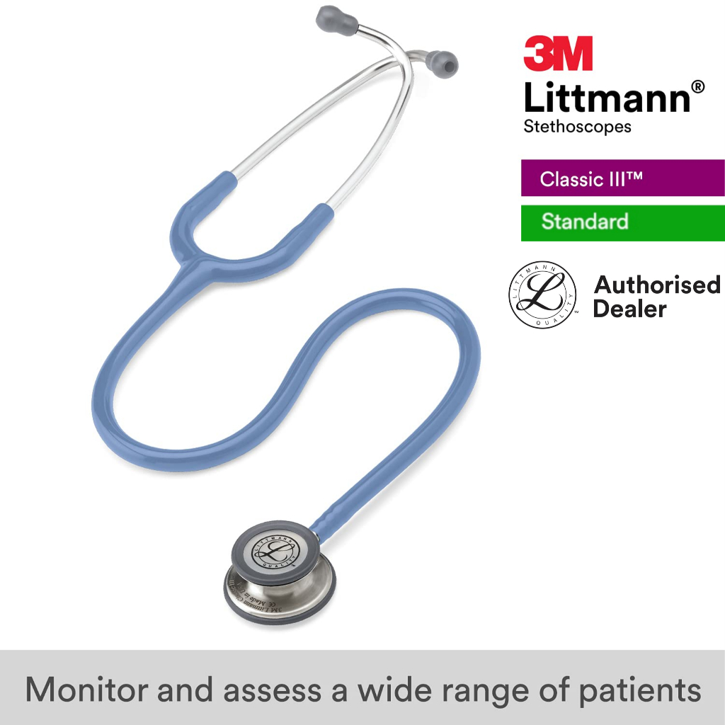 3M Littmann Classic III Stethoscope Ceil Blue Tube Standard-Finish ...