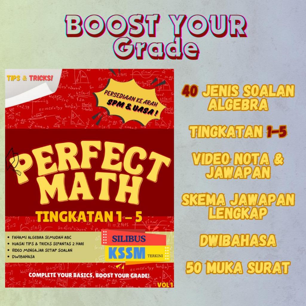 [MBM] Perfect Math Algebra Buku Latihan Tingkatan 1-5 | Shopee Malaysia