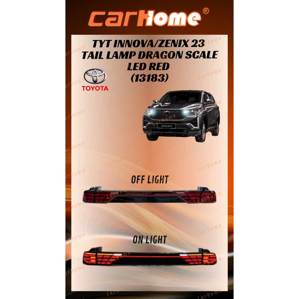 TOYOTA INNOVA ZENIX 23 TAIL LAMP DRAGON SCALE LED RED TAIL LAMP ...
