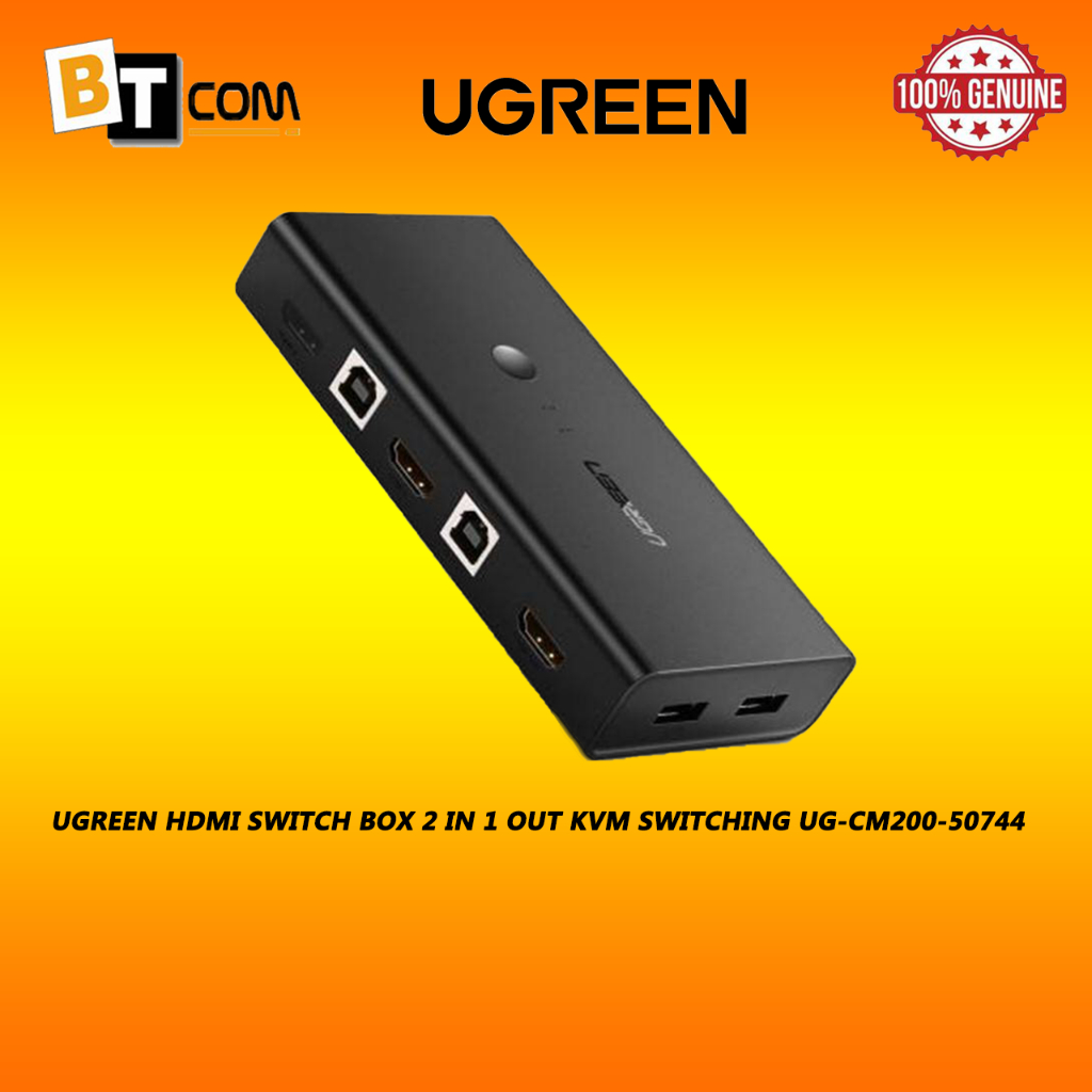 UGREEN HDMI SWITCH BOX 2 IN 1 OUT KVM SWITCHING UG-CM200-50744 | Shopee ...