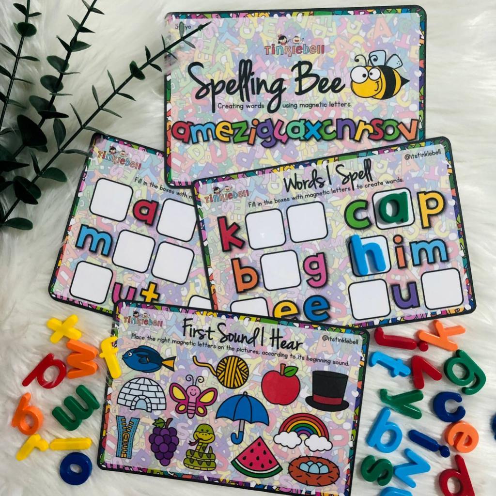 Spelling Bee - laminated activity with magnetic letters | Shopee Malaysia