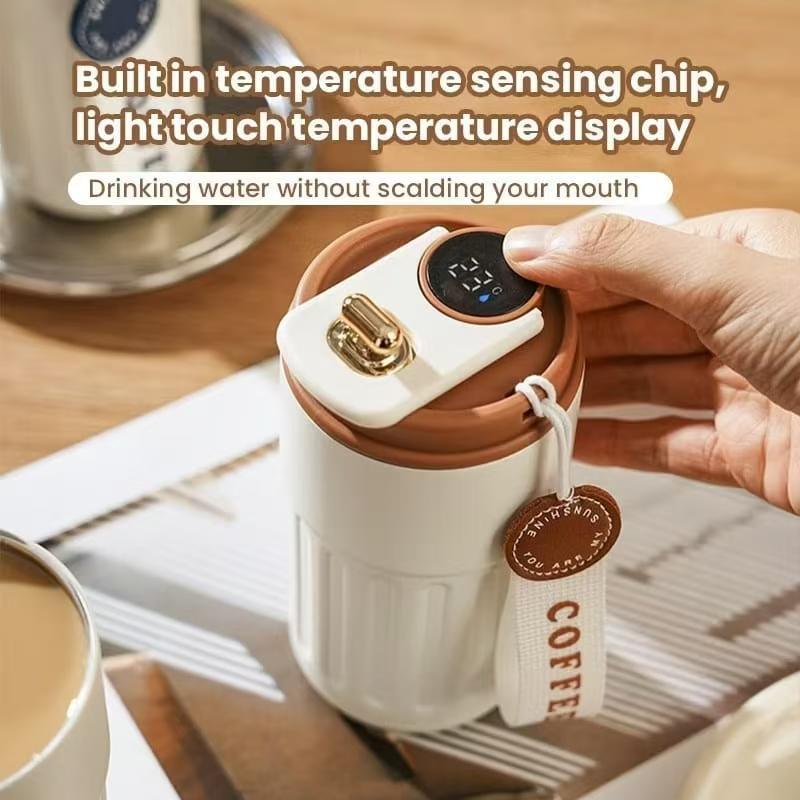 Smart Vacuum Mugs 450ml Temperature Digital Display 316 Stainless Steel ...