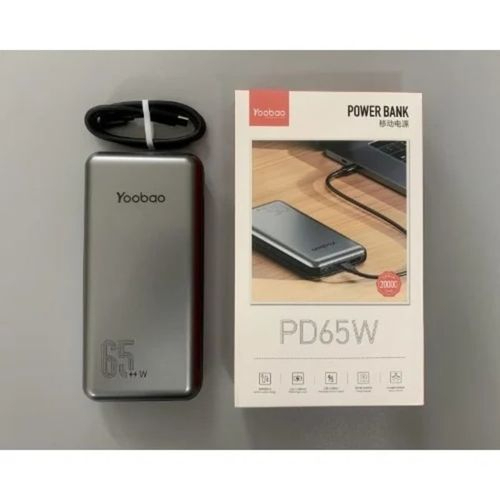 Yoobao LC6-65W 20000mAh Fast Charging Power Bank Built in Cables (Lightning & Type C) PD65W/QC3 ...