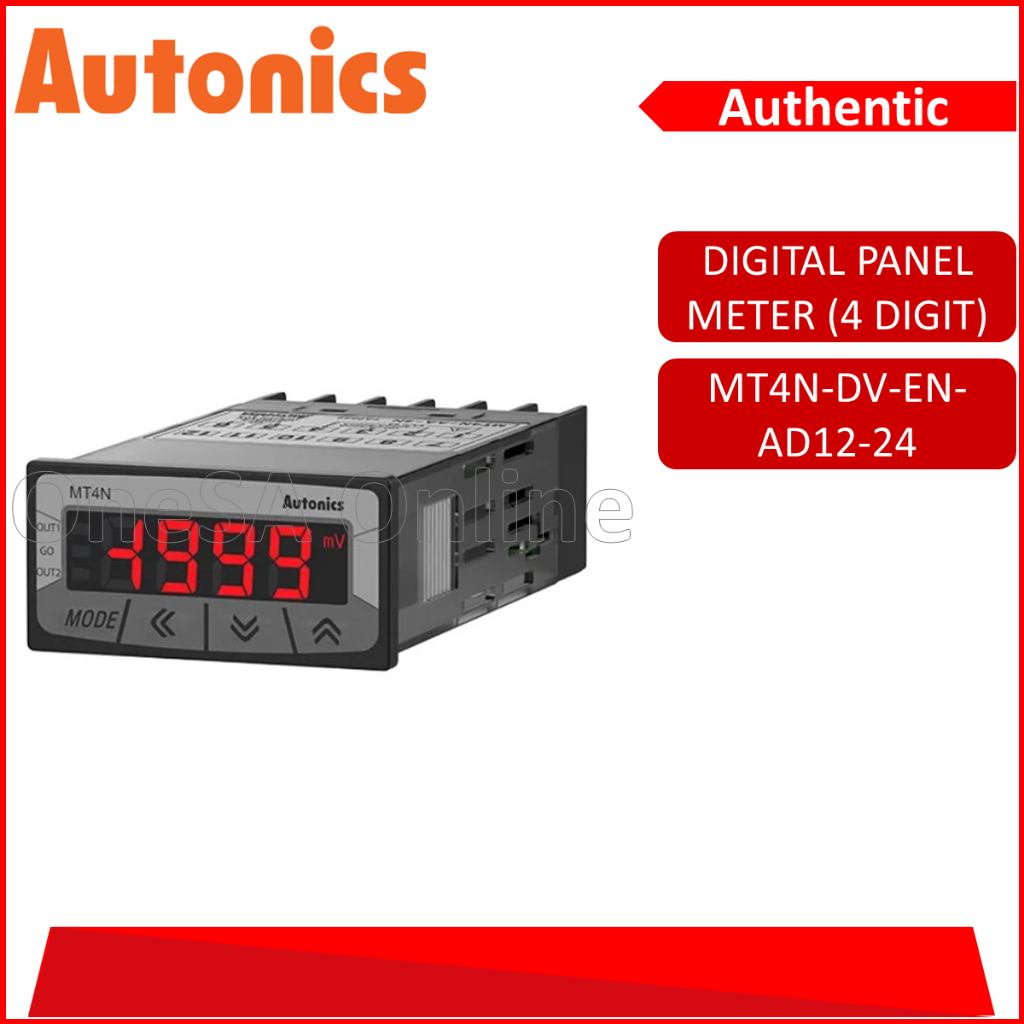 AUTONICS DIGITAL PANEL METER (4 DIGIT)AC/DC12-24V DC VOLT INDICATOR ...