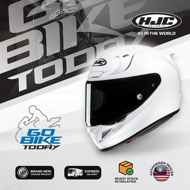 HJC RPHA 12 Pearl White Full Face Helmet Free Smoke Visor | ECE 22.06 ...