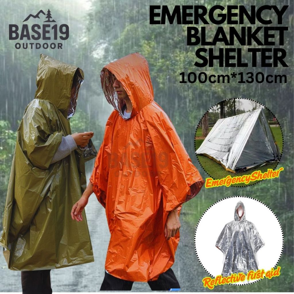 [READY STOCK] Emergency Poncho Raincoat Thermal Blanket TEBAL Flood ...