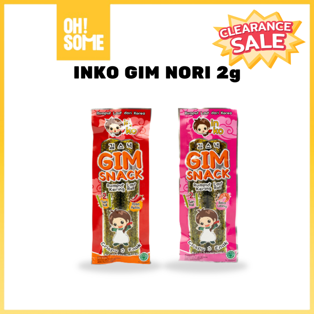 OHSOME - [Expired: 01 Aug 2025] Inko Gim Nori 2g Seaweed (Spicy/Shrimp ...