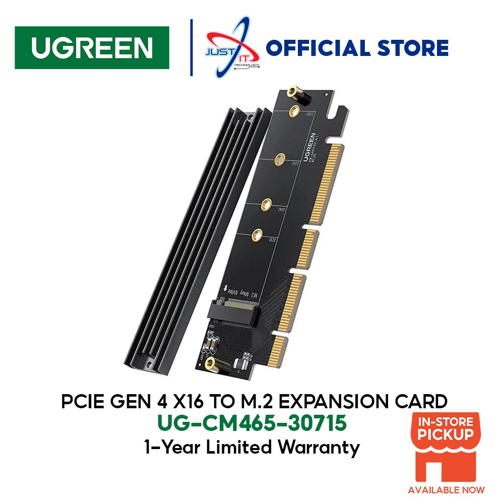 UGREEN PCIE GEN 4 X16 TO M.2 EXPANSION CARD - ( UG-CM465-30715 ...