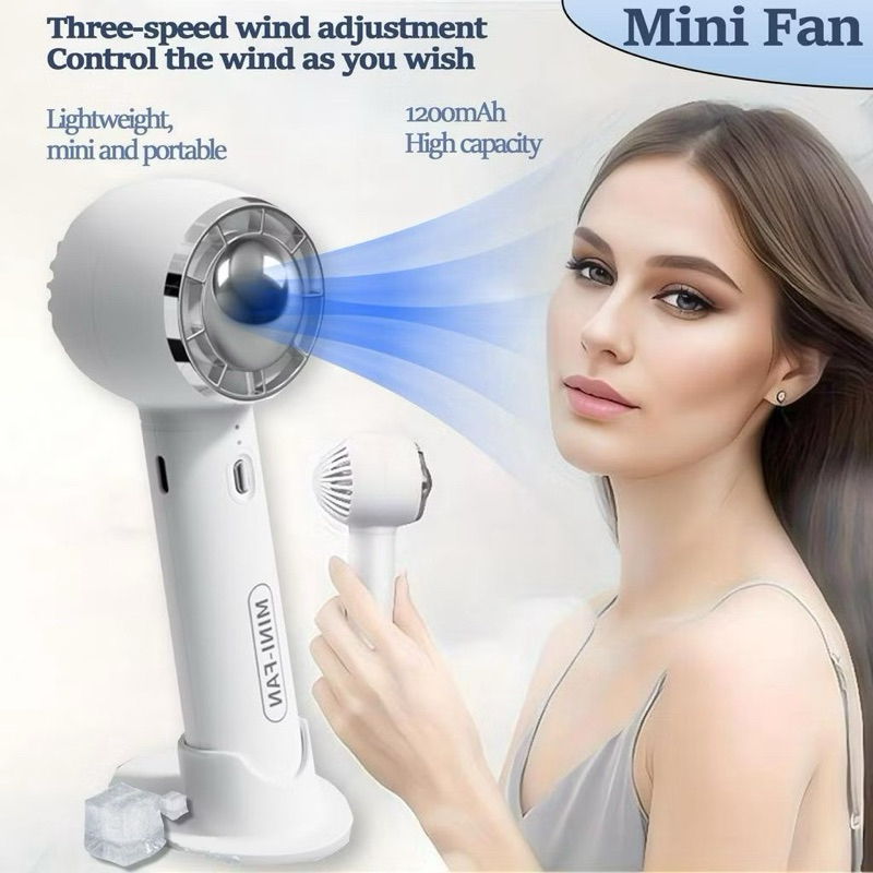 Handheld Fan Portable Bladeless Mini Fan Small Recharable Fan 120 Level ...