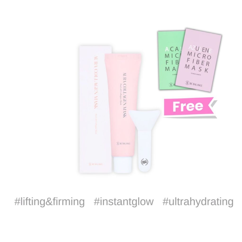 Authentic BeBalance Aura Collagen Peel Off Mask + FREE Microfiber Mask ...
