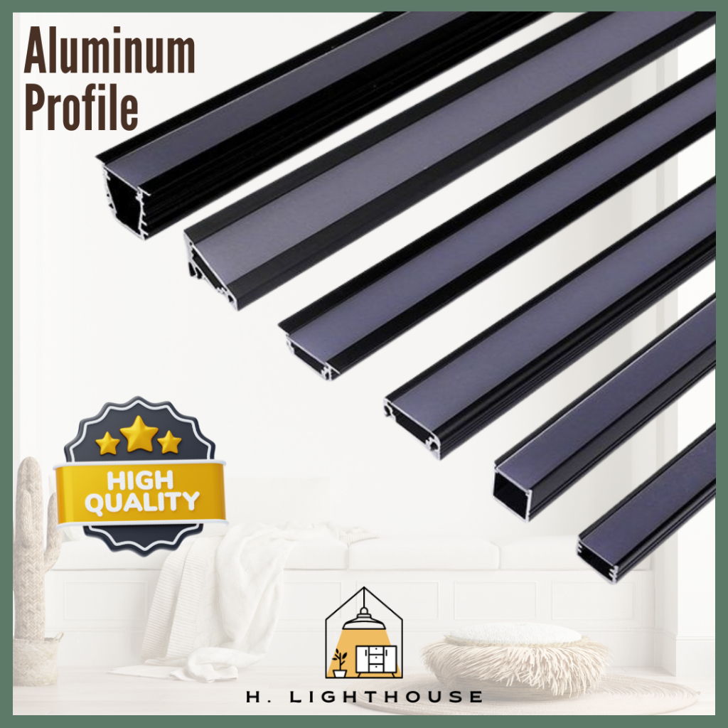 ALUMINUM PROFILE High Quality Silver Black for LED Strip Profile Track ...