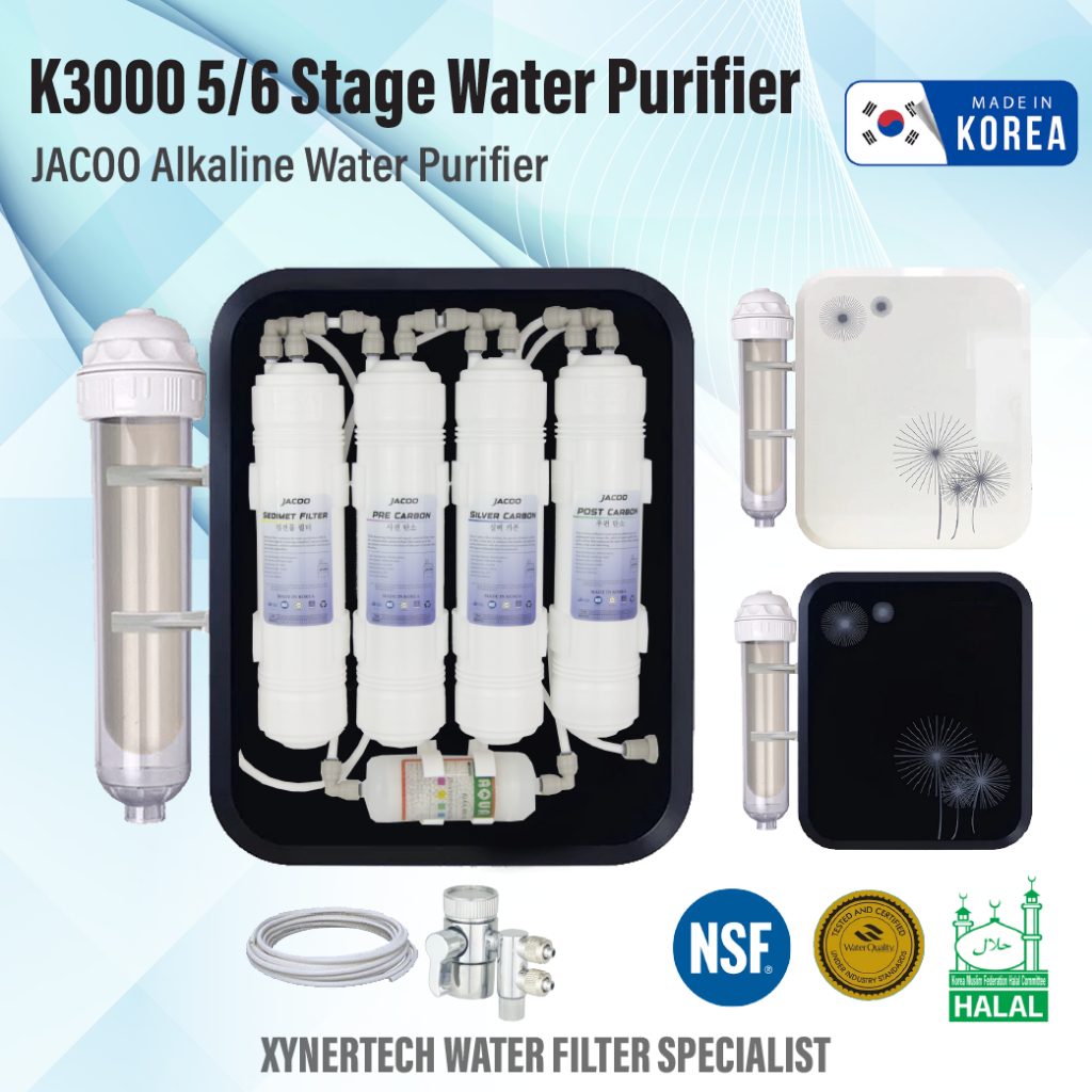 K3000 5 Stage or 6 Stage ALKALINE KOREA WATER FILTER SYSTEM PENARIS AIR ...