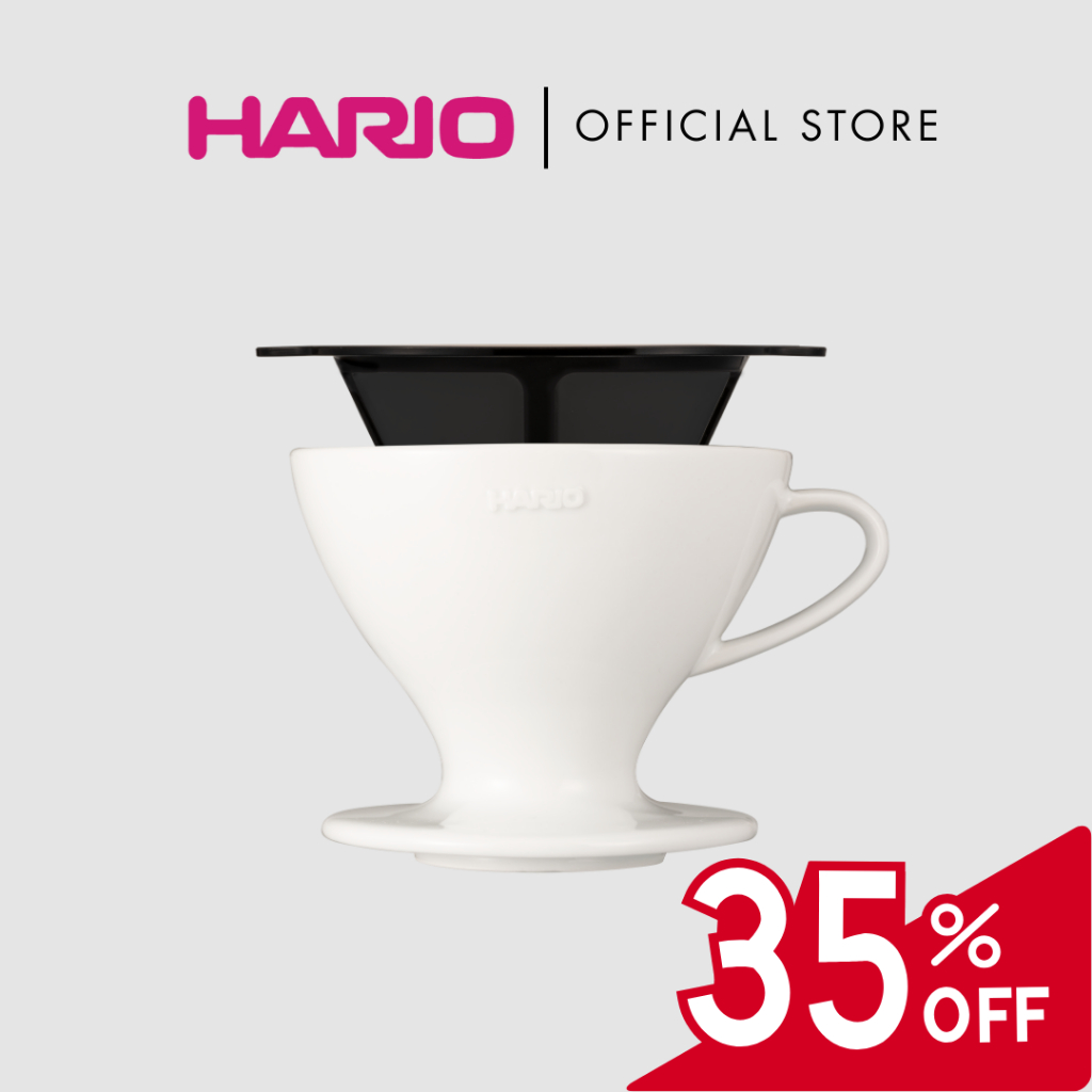 HARIO W60 CERAMIC DRIPPER 02 (WHT) | Shopee Malaysia