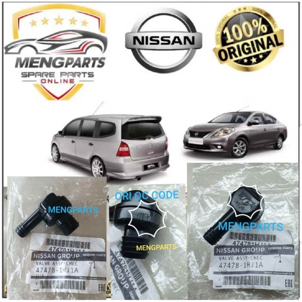 ORIGINAL 💯% NISSAN ALMERA,LATIO,GRAND LIVINA BRAKE BOOSTER VALVE 47478 ...