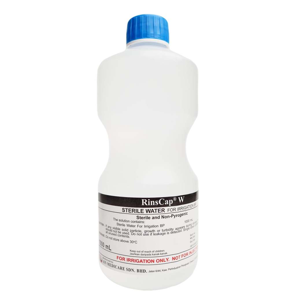 RINSCAP W STERILE WATER FOR IRRIGATION NS NORMAL SALINE SODIUM CHLORIDE ...
