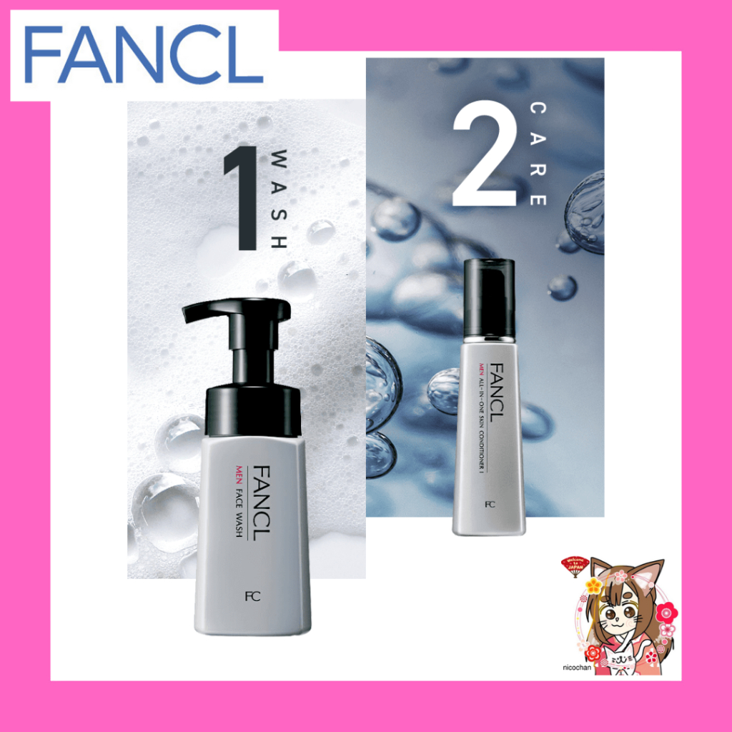 FANCL MEN Face Wash 180ml＆Men All-In-One Skin Conditioner 60ml[Direct ...
