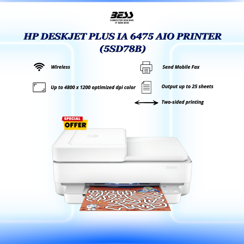 HP DESKJET PLUS IA 6475 AIO PRINTER | Shopee Malaysia