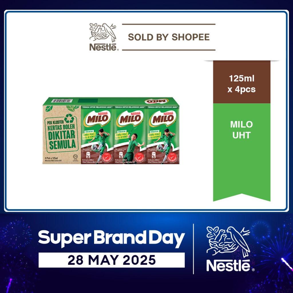 [EM] NESTLE MILO Activ-Go UHT (125ml x 4pcs) | Shopee Malaysia